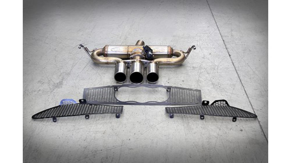 Tubi Style Central Exit Exhaust System w/EXCU & Grids Alfa Romeo 4C Co ...